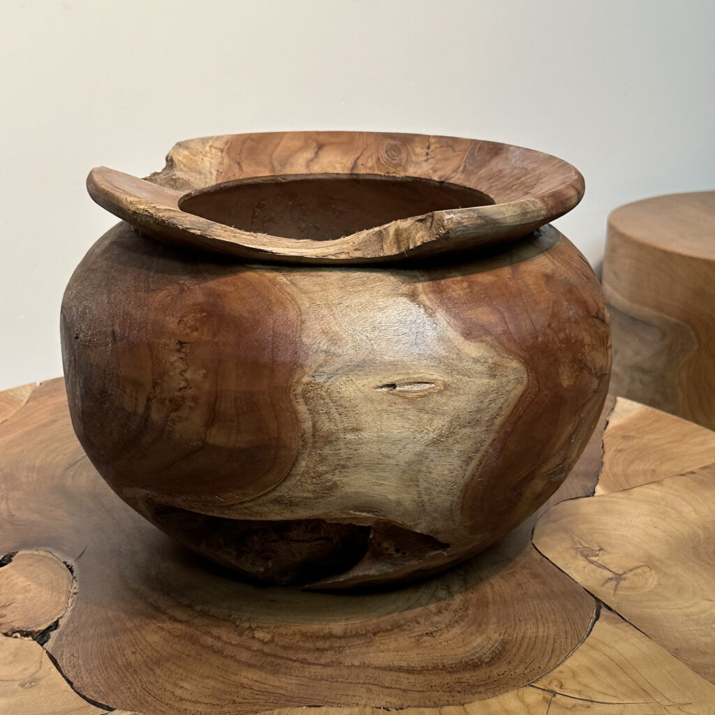 Pot en bois de Suar Naturel - SHOP BATU TAMAN